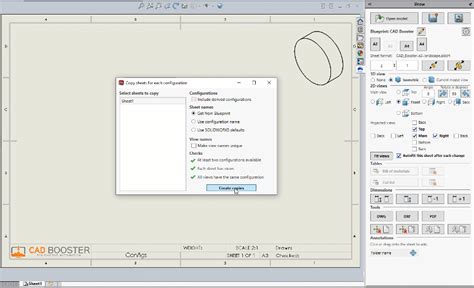 Copy Drawing Sheets For Each Configuration Drew Cad Booster