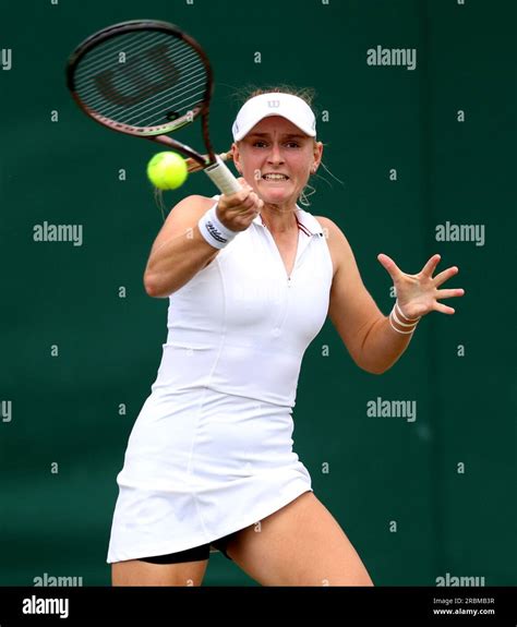 Taylah Preston In Action During Her Girls Singles Match On Day Eight Of
