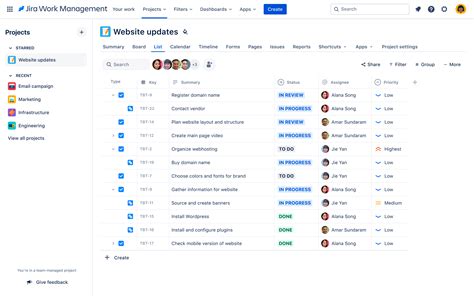 what is the list view jira work management cloud atlassian support