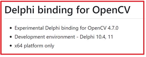 【delphi】opencv 实战（一）：opencv简介及开发环境配置delphi Opencv Csdn博客