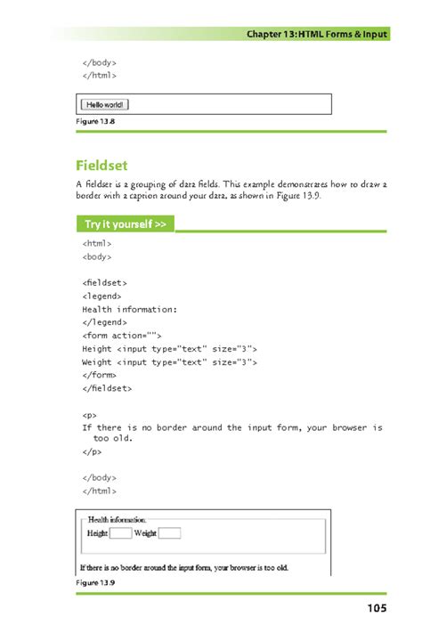Learn HTML And CSS With W Schools Chapter HtML Forms Input Figure Fieldset A Studocu