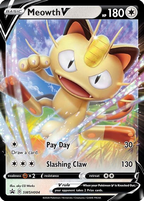 Meowth V Swsh004 Sword And Shield Promos Pokemonkaartnl