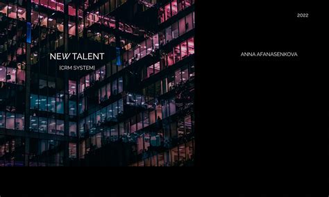 New Talent Crm System Behance