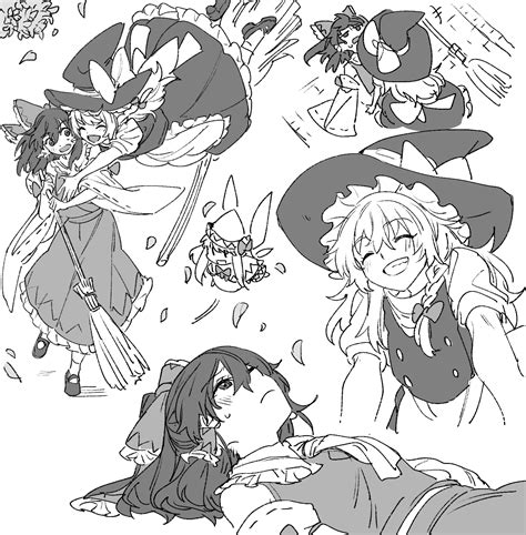 Hakurei Reimu Kirisame Marisa And Lily White Touhou Drawn By Mero