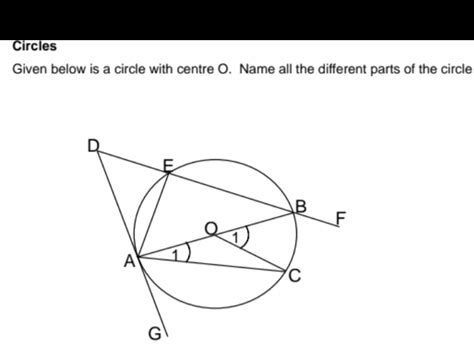 Solved Circles Given Below Is A Circle With Centre O ﻿name
