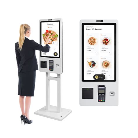 Self Ordering Kiosk In Restaurant Food Order Machine Payment Terminal Thermal Printer Self