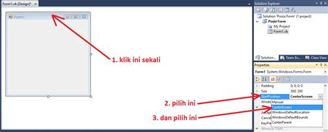 Visual Basic Net Part 4 Tutorial Cara Memposisikan Form Ke Tengah