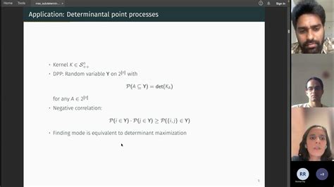 Determinant Maximization Via Matroid Intersection Algorithms By Aditi