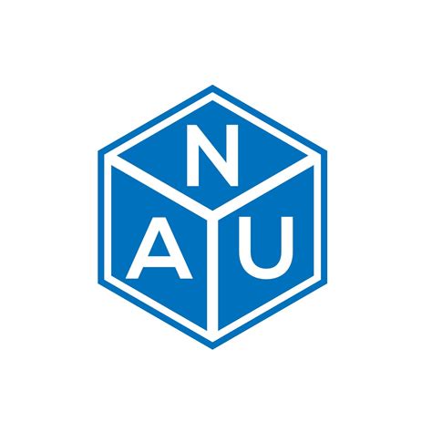 Nau Letter Logo Design On Black Background Nau Creative Initials
