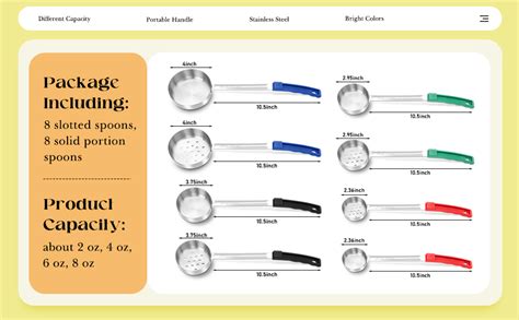 Teenyyou 16 Pcs Portion Control Serving Spoons Restaurant