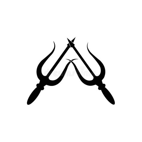 Trident Icon Logo Vector Stock Illustration Illustration Of Pictogram