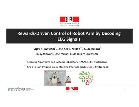 Pdf Rewards Driven Control Of Robot Arm By Decoding Eeg Docstanwani