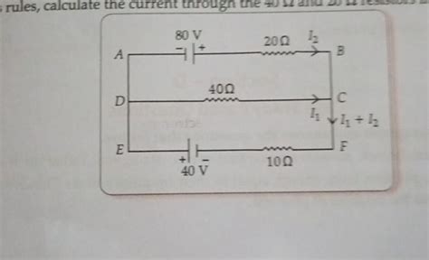 Using Kirchhoffs Rules Calculate The Current StudyX
