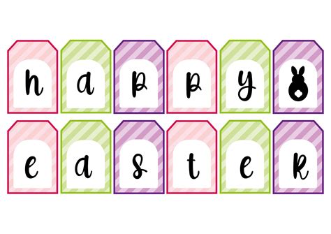 Happy Easter Printable Banner Free Math Worksheet Printable