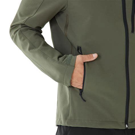 Mens Windproof Softshell Trekking Jacket Mt500 Khaki Decathlon