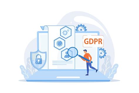 Premium Vector Gdpr And Cyber Security Database General Data Protection Regulation Information