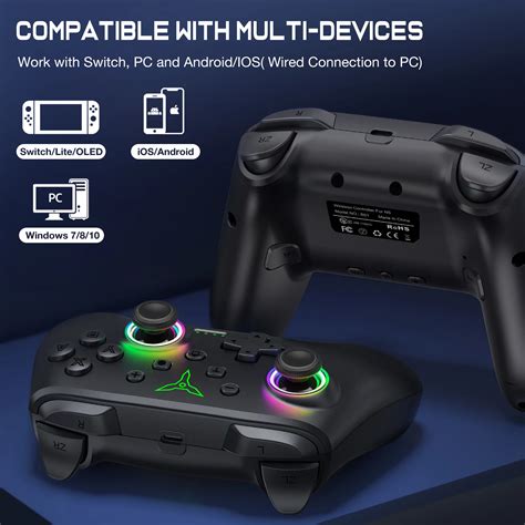 Dinofire Wireless Bluetooth RGB Controller For Nintendo Switch Switch OLED Switch Lite PC Mobile