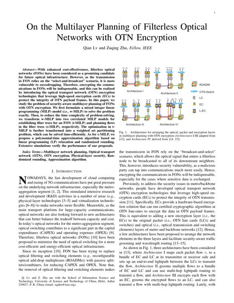 Pdf On The Multilayer Planning Of Filterless Optical Networks With