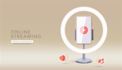 현실적인 스타일 벡터 일러스트 레이 션의 온라인 스트리밍 무료 벡터