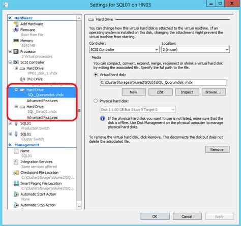 Sql 2014 Guest Cluster With Shared Vhdx On Hyperv 2012 R2 Cluster For