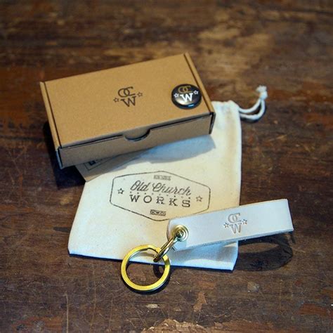 Loop Key Fob With Solid Brass Hardware Old Church Works Leather
