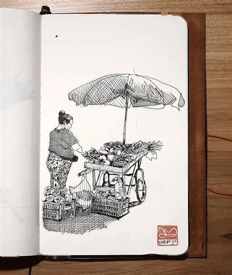 趣味速写图片趣味速写大山谷图库