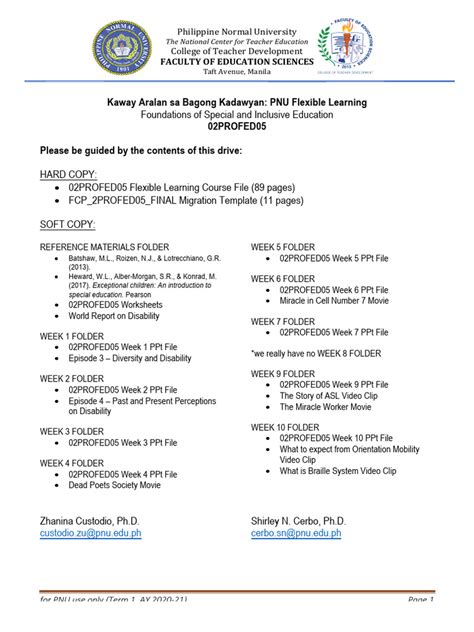 Course File Guide Pdf Education Theory Disability