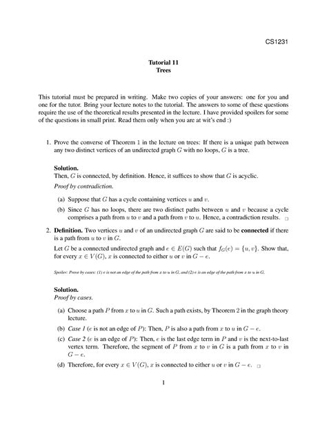 Trees Solutions Discrete Assignment Tutorial 11 Trees This Tutorial Must Be Prepared In