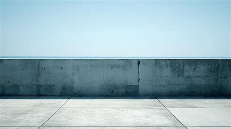 Premium Photo Concrete Wall And Ocean Horizon