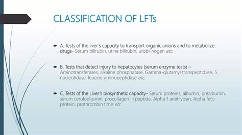 Liver Function Test Lft Ppt