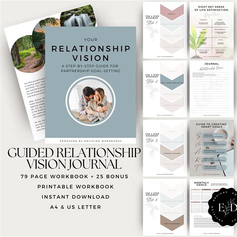 Relationship Visualization Workbook For Couples Guided Journal Prompts Couples Goal Planner