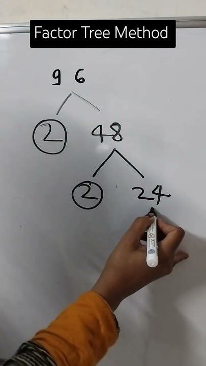 Prime Factorisation Of 96 Using The Factor Tree Method गुणनखंड वृक्ष