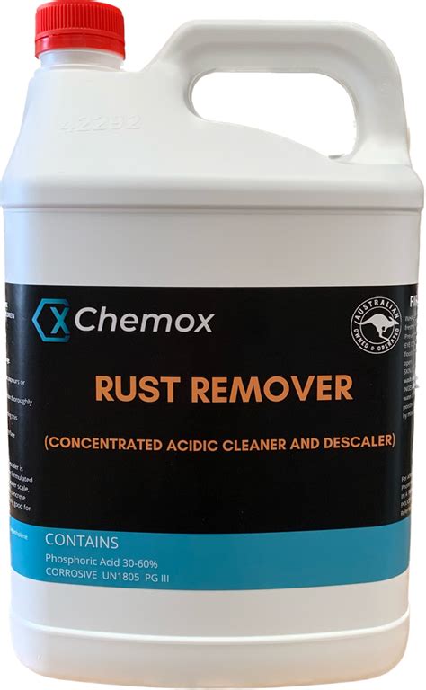 Rust Remover 4l Chemox Chemicals Australia
