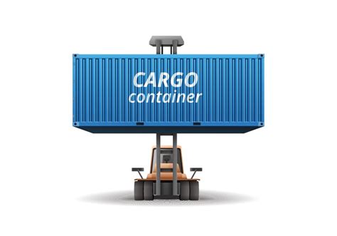 Realistic Detailed 3d Shipping Cargo Container Vector Image