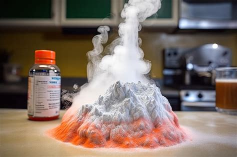Premium Ai Image Baking Soda Volcano Ready To Erupt With Boiling Hot Lava Created With