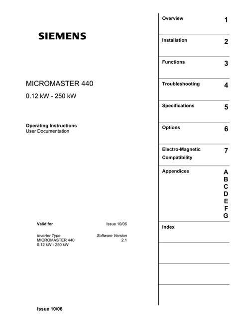 Siemens Micromaster 440 Manual Pdf First Aid Injuries