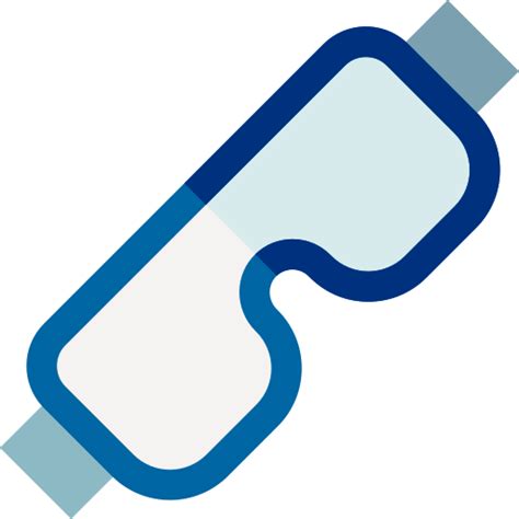 Safety Goggles Basic Straight Flat Icon Safety Goggles Basic Straight Flat Icon