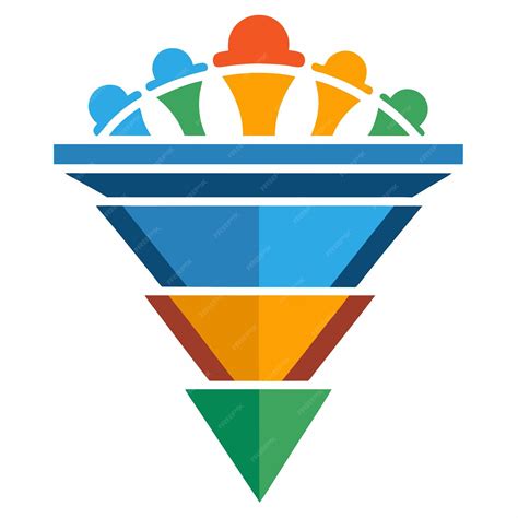 Strategic Vector Design Of A Marketing Funnel Sales Logo Efficient And