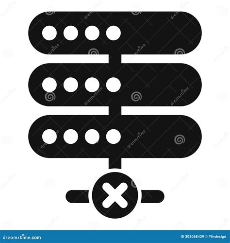 Server Data Restricted Icon Simple Vector Creative Input Stock Vector