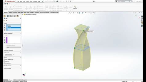 Solidworks Lofted Boss Base 1 Youtube