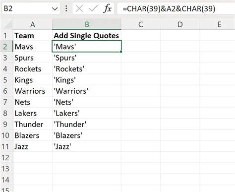Comment Ajouter Des Guillemets Simples Dans Excel Avec Exemples