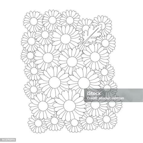 낙서 낙서 꽃 색칠 공부 페이지의 장식 요소가있는 어린이와 성인을위한 안티 스트레스 색칠 공부 책 0명에 대한 스톡 벡터 아트 및 기타 이미지 Istock