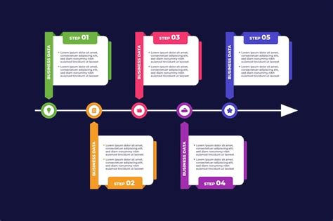 비즈니스 데이터 인포 그래픽 템플릿 디자인 프리미엄 벡터