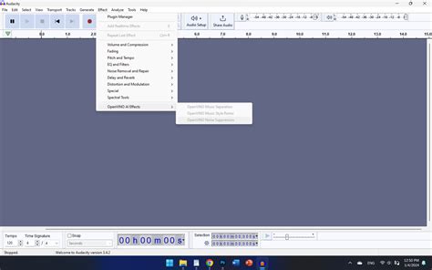 Audacity มีปลั๊กอินใหม่ พลัง Openvino ให้เราตัดเสียงรบกวน แยกเสียงร้อง ถอดเนื้อร้อง และรีม