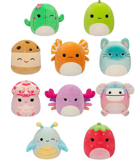 Squishmallows 5 Inch 10 Pack Plush Diane Bigfoot Giles Grasshopper