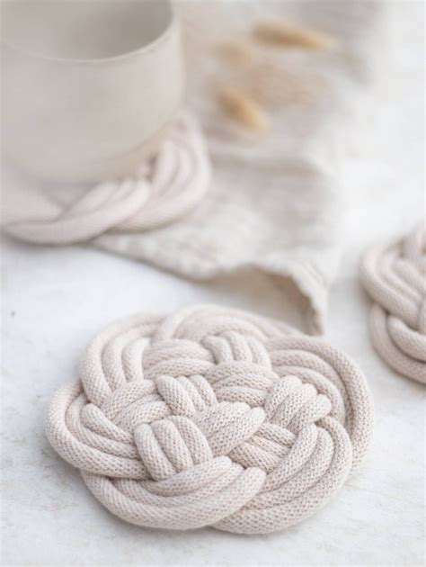 Diy Untersetzer Im Flat Knot Design