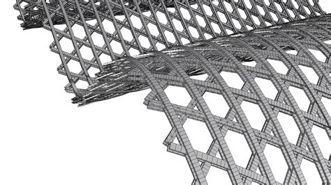 Layered Beams Waves Structure 3d Model Turbosquid 2162541