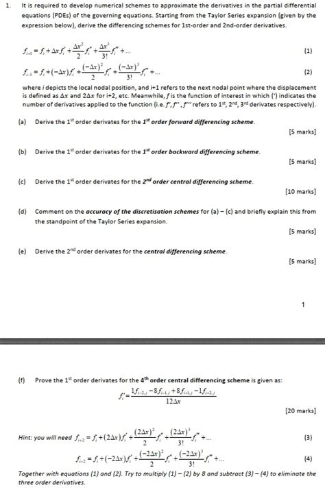 Solved It Is Required To Develop Numerical Schemes To