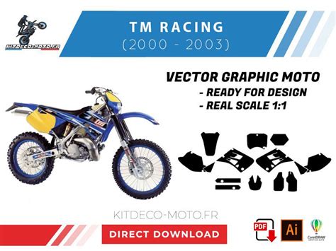 Template Tm Racing 2000 2003 Vector Motorcycle Graphic Kit Shop