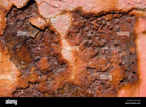 Bright Orange Peeling Rust Background Texture Stock Photo Alamy
